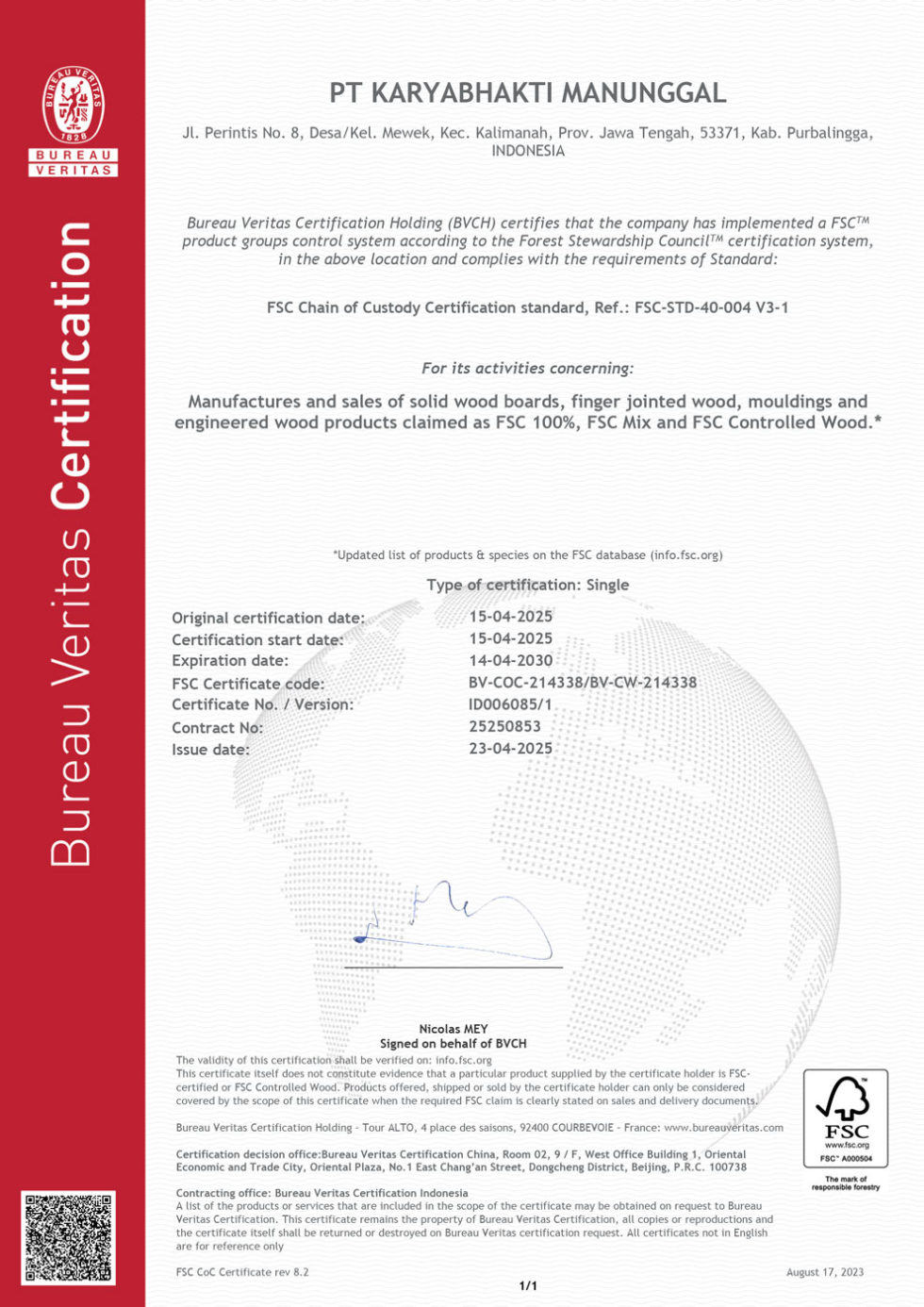 Certificates | Karya Bhakti Manunggal